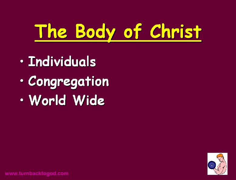 Slideshow : Building Up The Body Of Christ